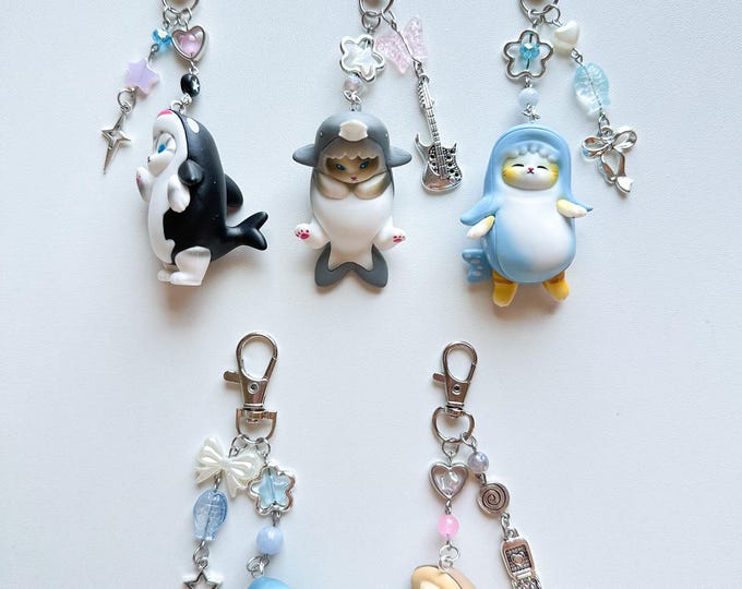 Mofusand Shark Keychains - Etsy