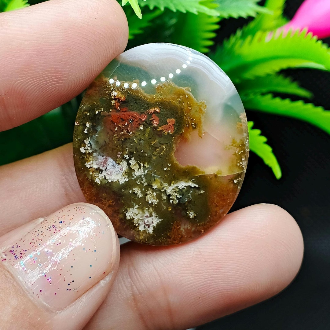 Plume Agate Multycolor - Moss Agate Scenic - Crystal Healing - Crimsone ...