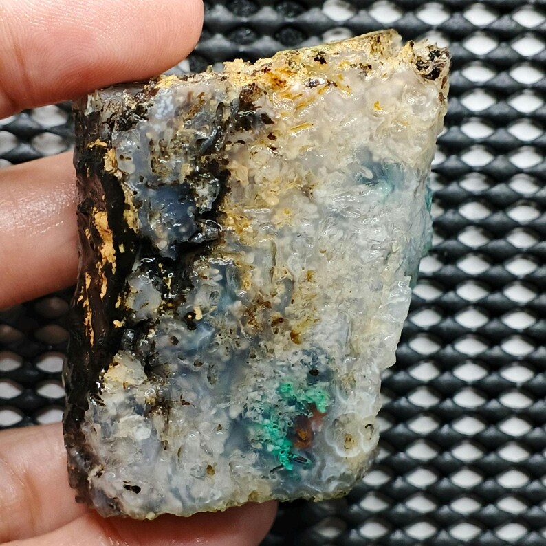 Slab Chrysocolla Blue Native Copper- Unpolished - Etsy