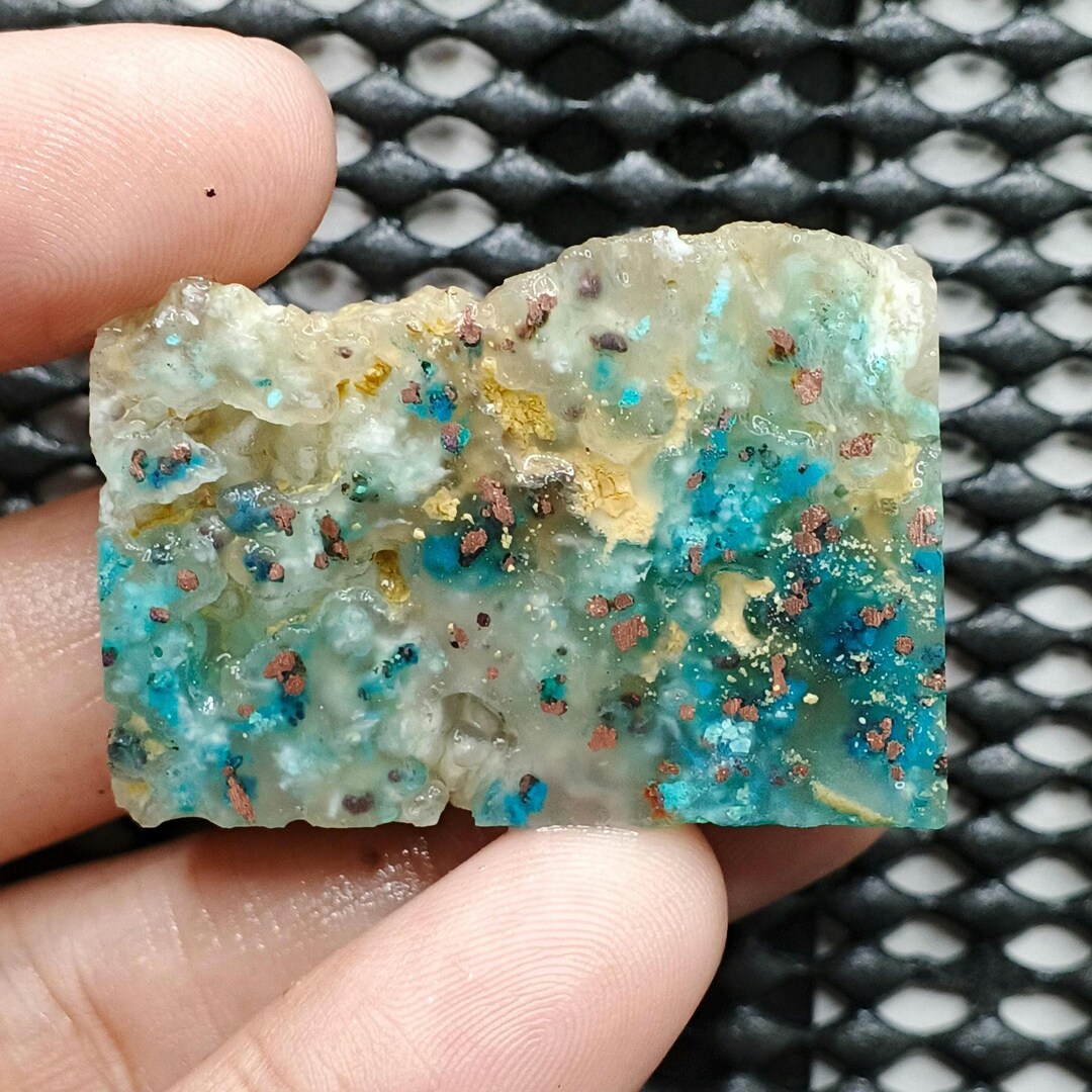 Small Slab - Chrysocolla Blue Native Copper - Unpolished - Etsy