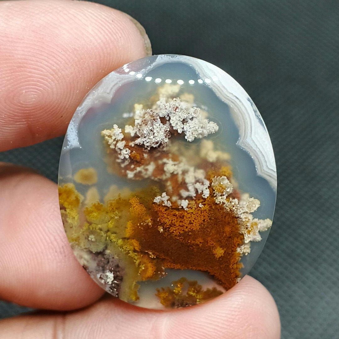 Rare Flower Agate Multycolor - Moss Agate Bonsai - Crystal Healing ...