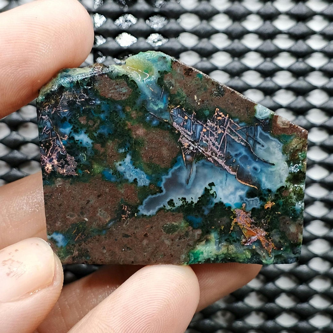 Rare Small Slab Chrysocolla Copper Blue Chalsedony - Unpolished - Etsy