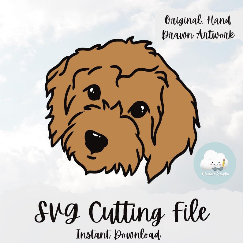 Lindo archivo de corte SVG de perro Cavapoo / Proyecto Cricut y ...