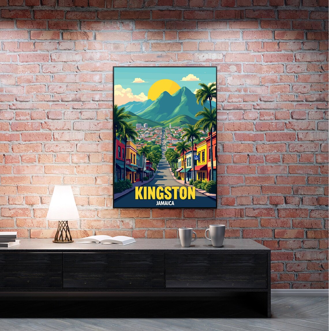 Kingston Poster ,jamaica Kingston Wall Art Decor, Birthday Present ...