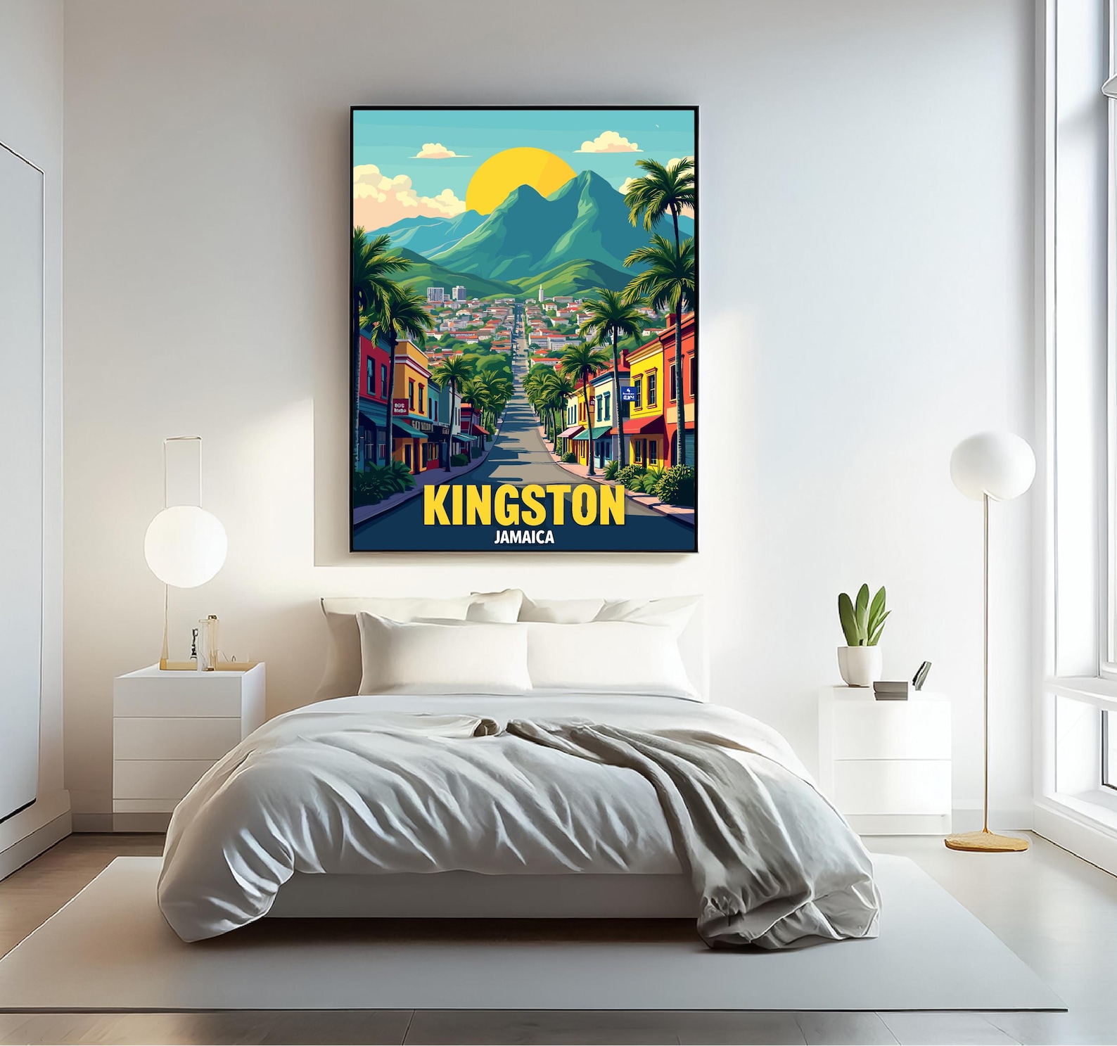 Kingston Poster ,jamaica Kingston Wall Art Decor, Birthday Present ...