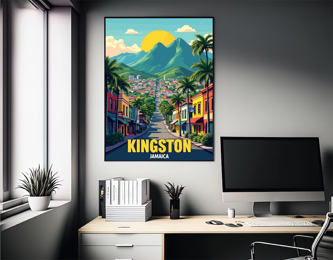 Kingston Poster ,jamaica Kingston Wall Art Decor, Birthday Present ...
