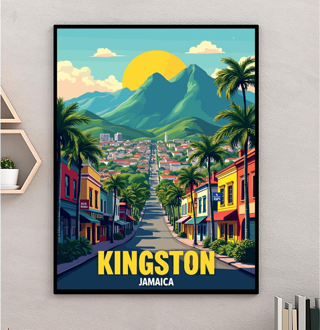 Kingston Poster ,jamaica Kingston Wall Art Decor, Birthday Present ...
