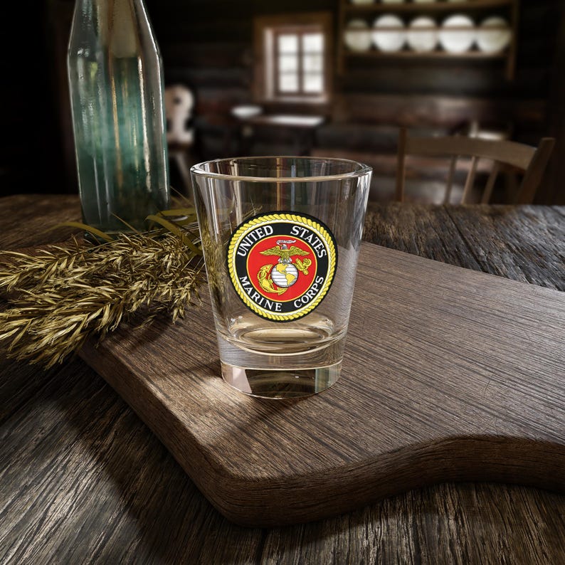 USMC Marines Shot Glass, Military Shot Glasses, Marine Corps Gifts ...