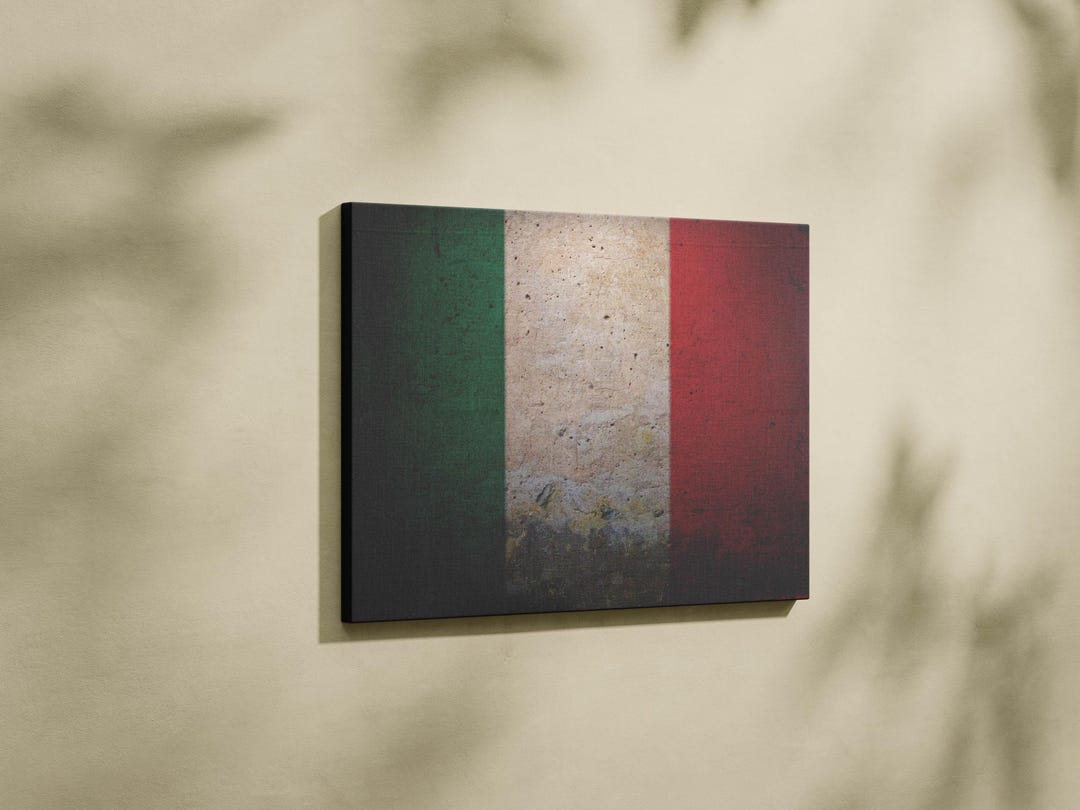 Italy Flag Canvas Wall Art, Italian Flag Print Home Decor Wall Art ...