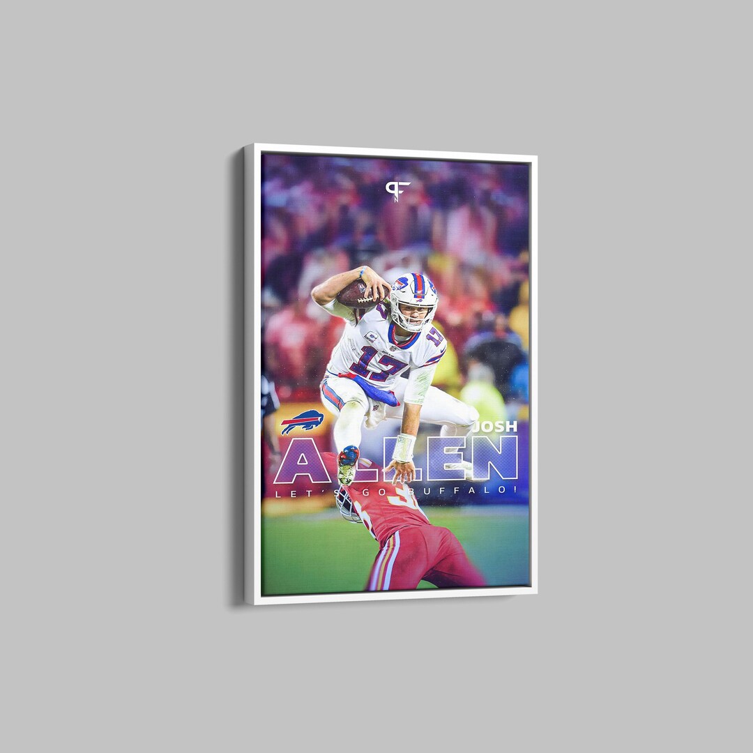 Josh Allen Poster Art, Josh Allen Print Decor, Football Art, Sports Fan ...