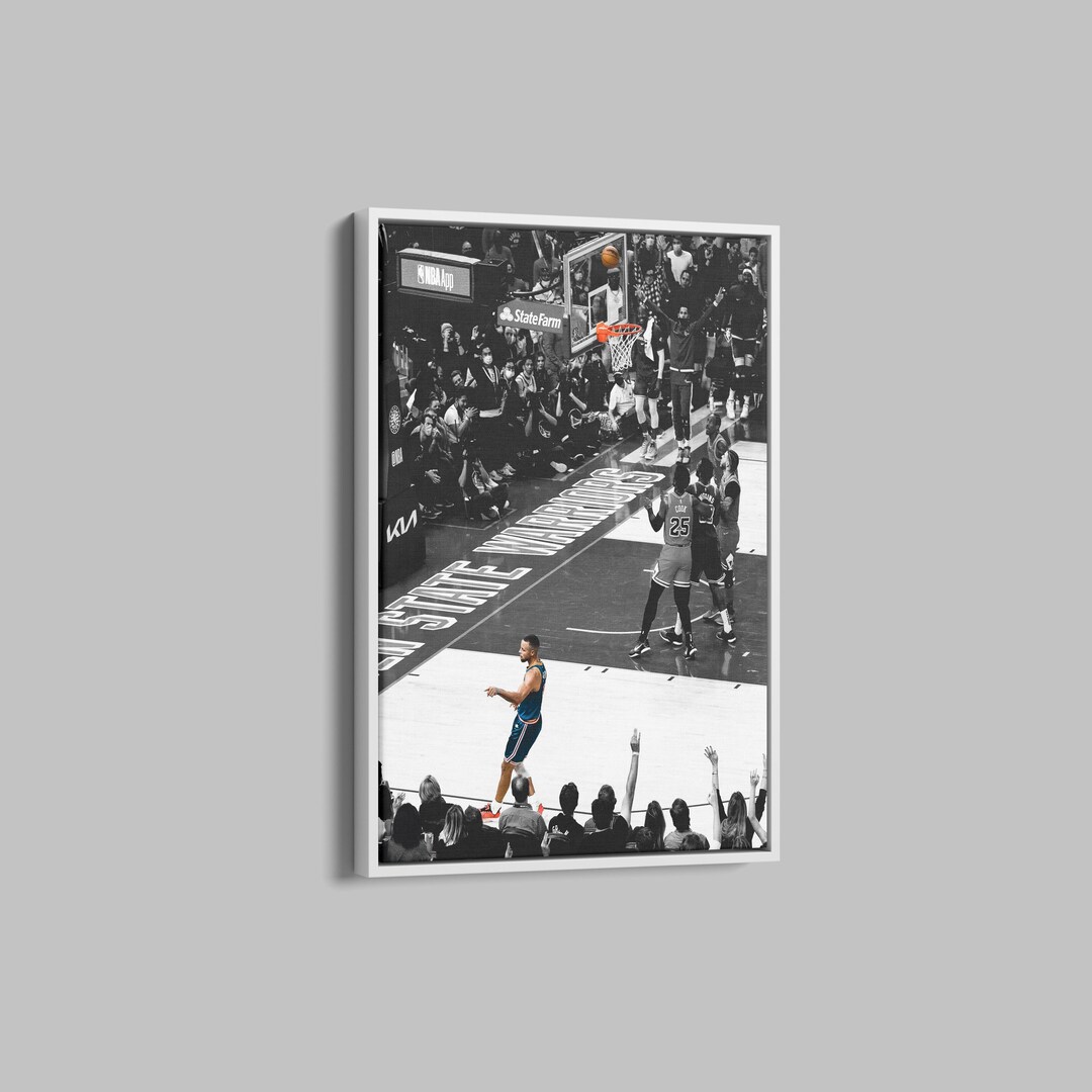 Stephen Curry No-look Shot Canvas Wall Art Home Decor Framed Poster ...