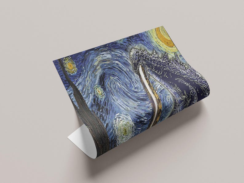 Godzilla Starry Night Horizontal Poster , Godzilla King of Monsters ...