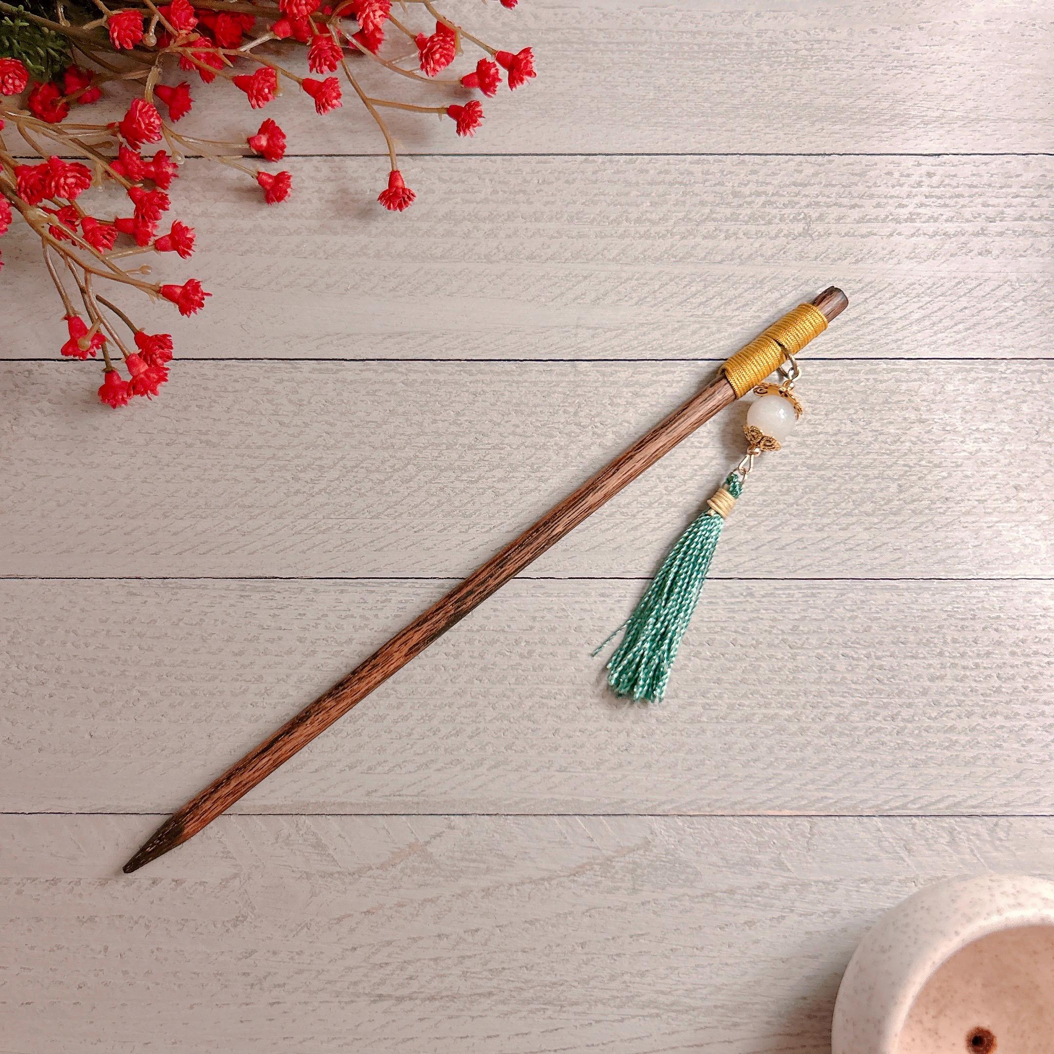 Gold Handmade Japanese Hair Stick, Traditional Japanese Kanzashi ...
