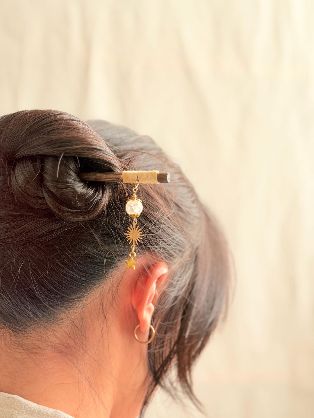 Handmade Celestial Kanzashi Hair Stick: Traditional Japanese Accessory ...