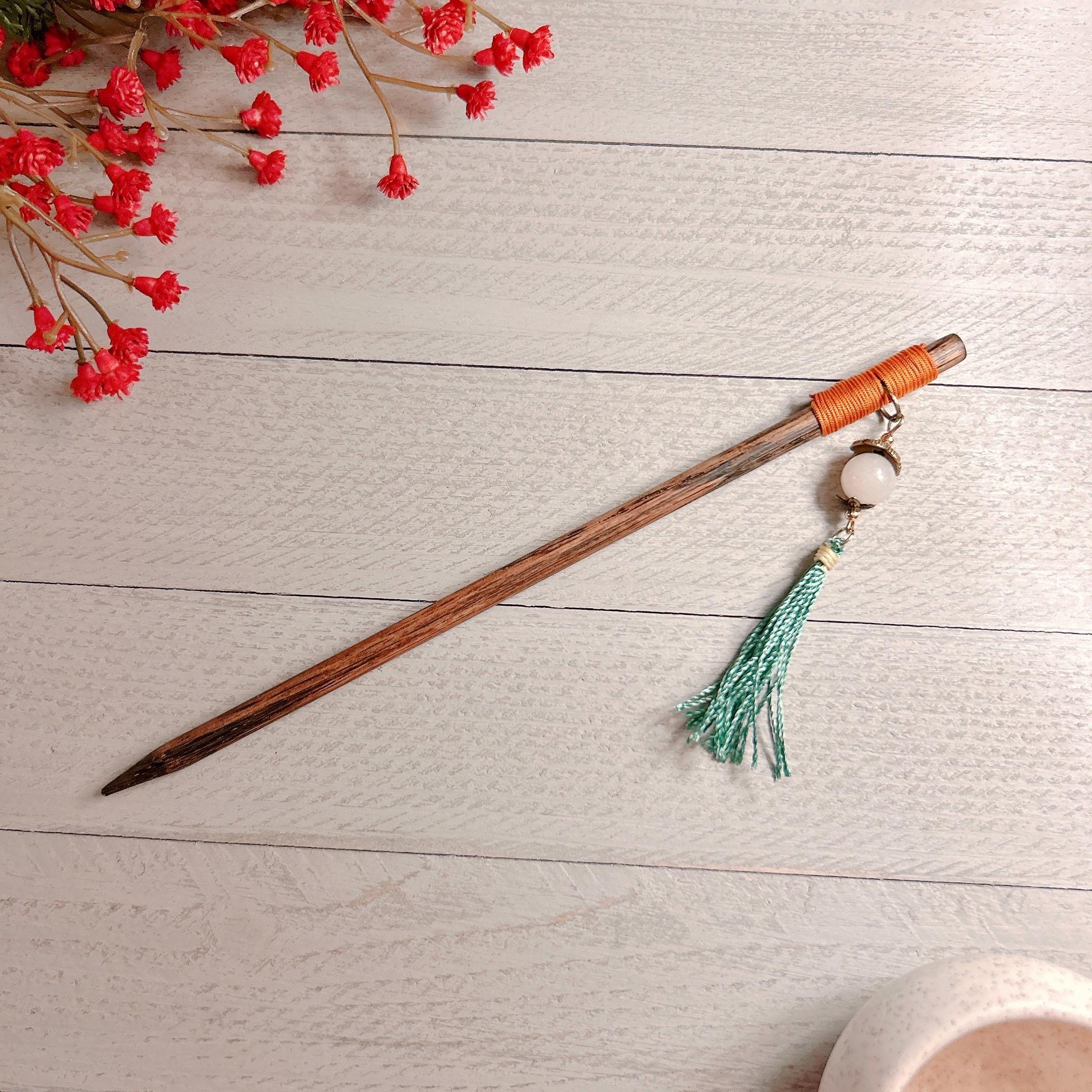 Gold Handmade Japanese Hair Stick, Traditional Japanese Kanzashi ...