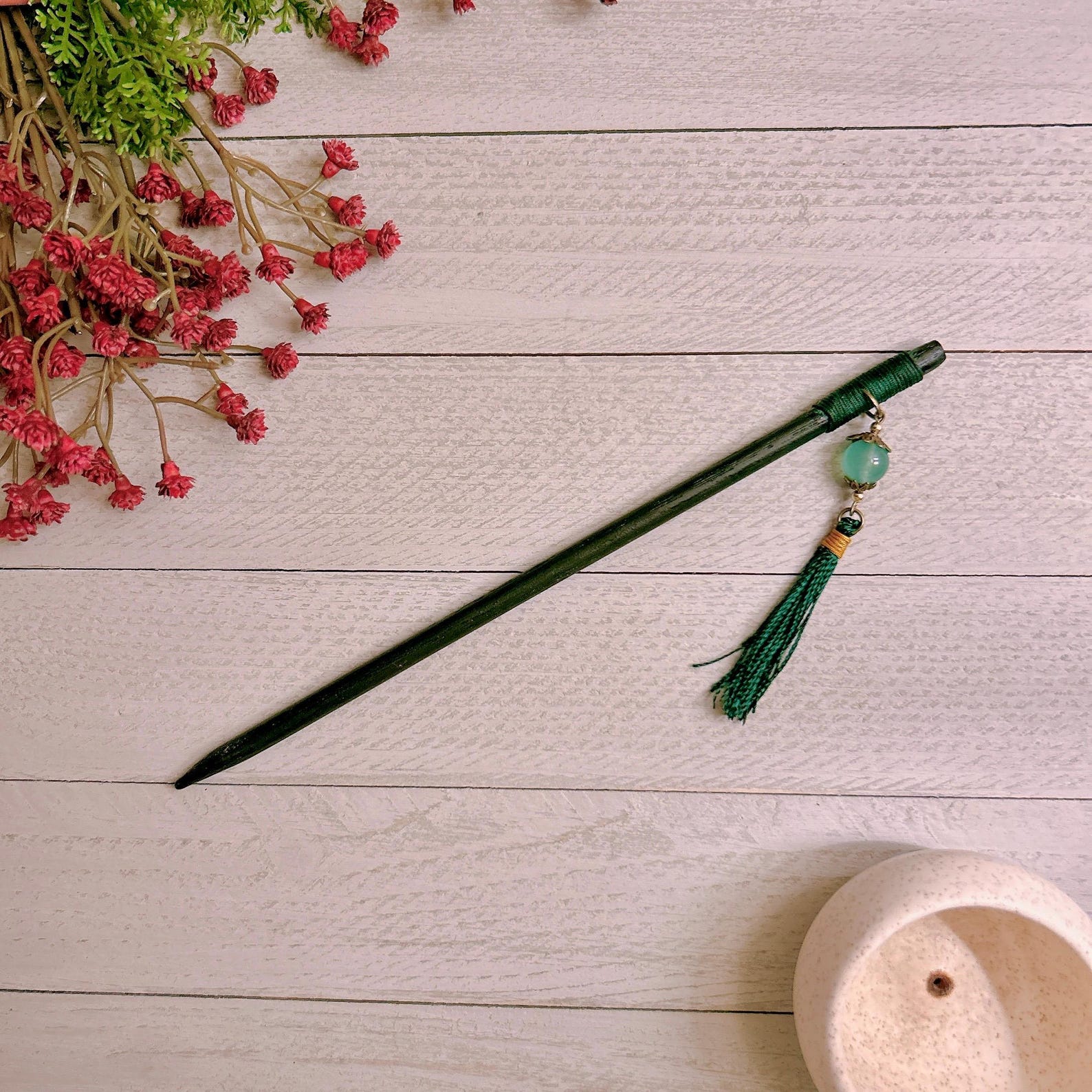 Jade Forest Handmade Japanese Hair Stick, Traditional Kanzashi, Hair ...