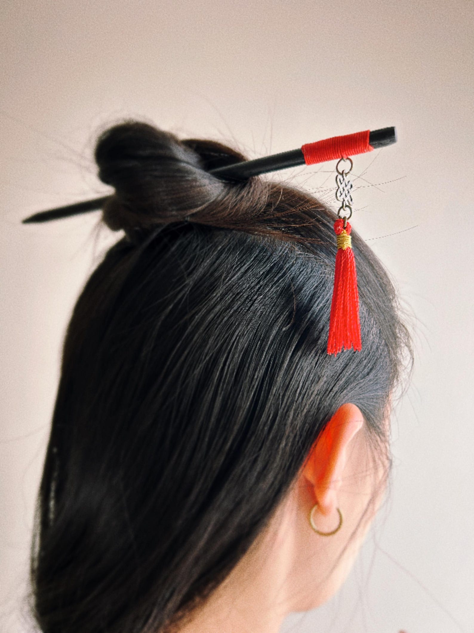 Chinese Knot Handmade Hair Stick, Traditional Japanese Kanzashi ...