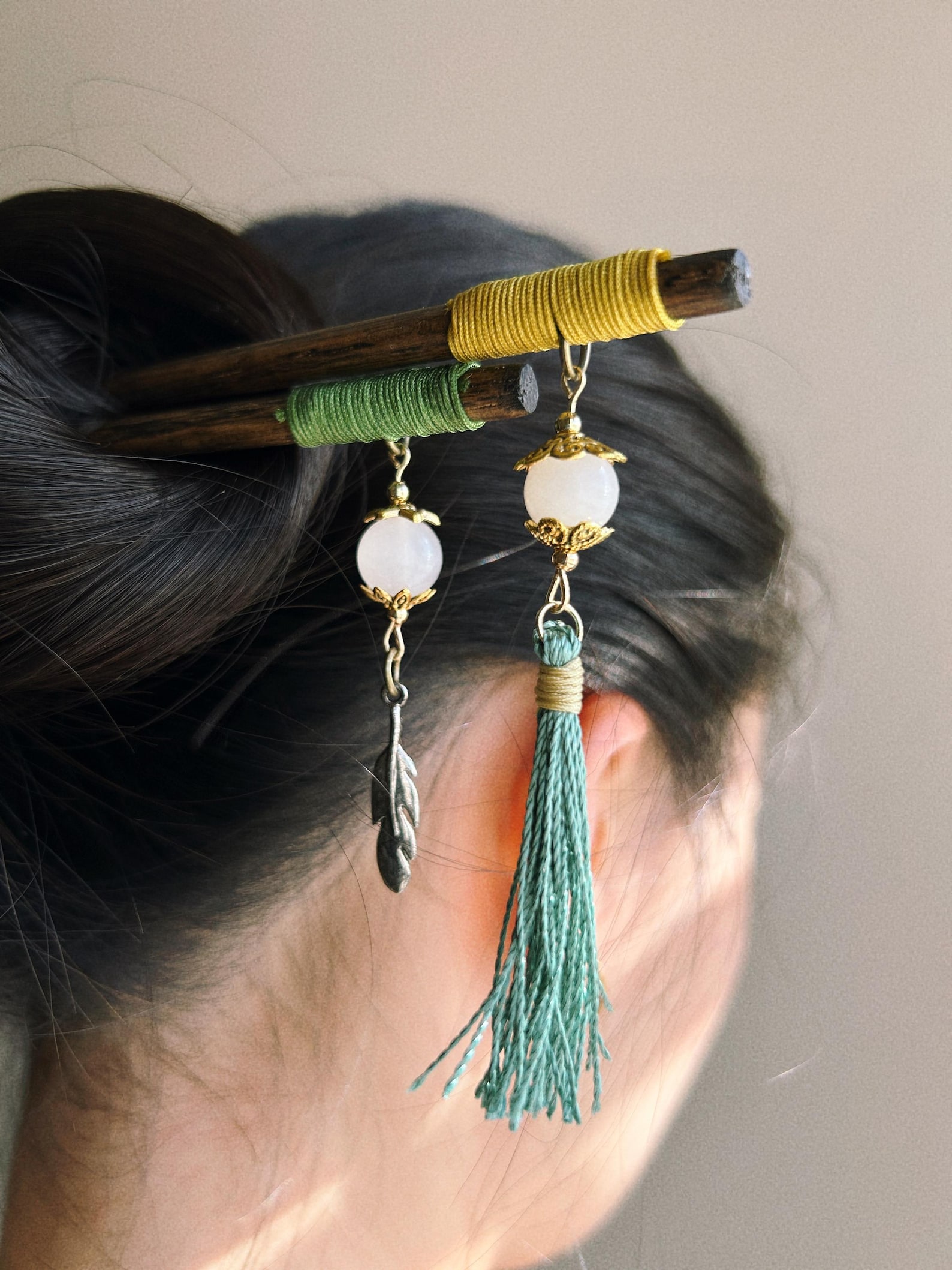 Gold Handmade Japanese Hair Stick, Traditional Japanese Kanzashi ...