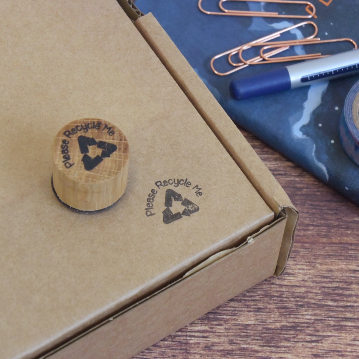 Please Recycle Me Mini Stamp Rubber Stamp Packaging Stamp - Etsy