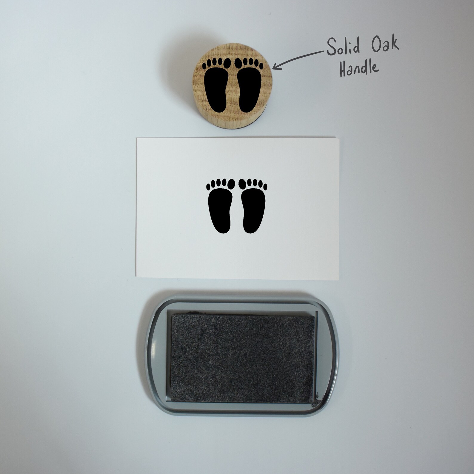 Baby Footprint Stamp Cartoon Style Rubber Stamp Baby - Etsy