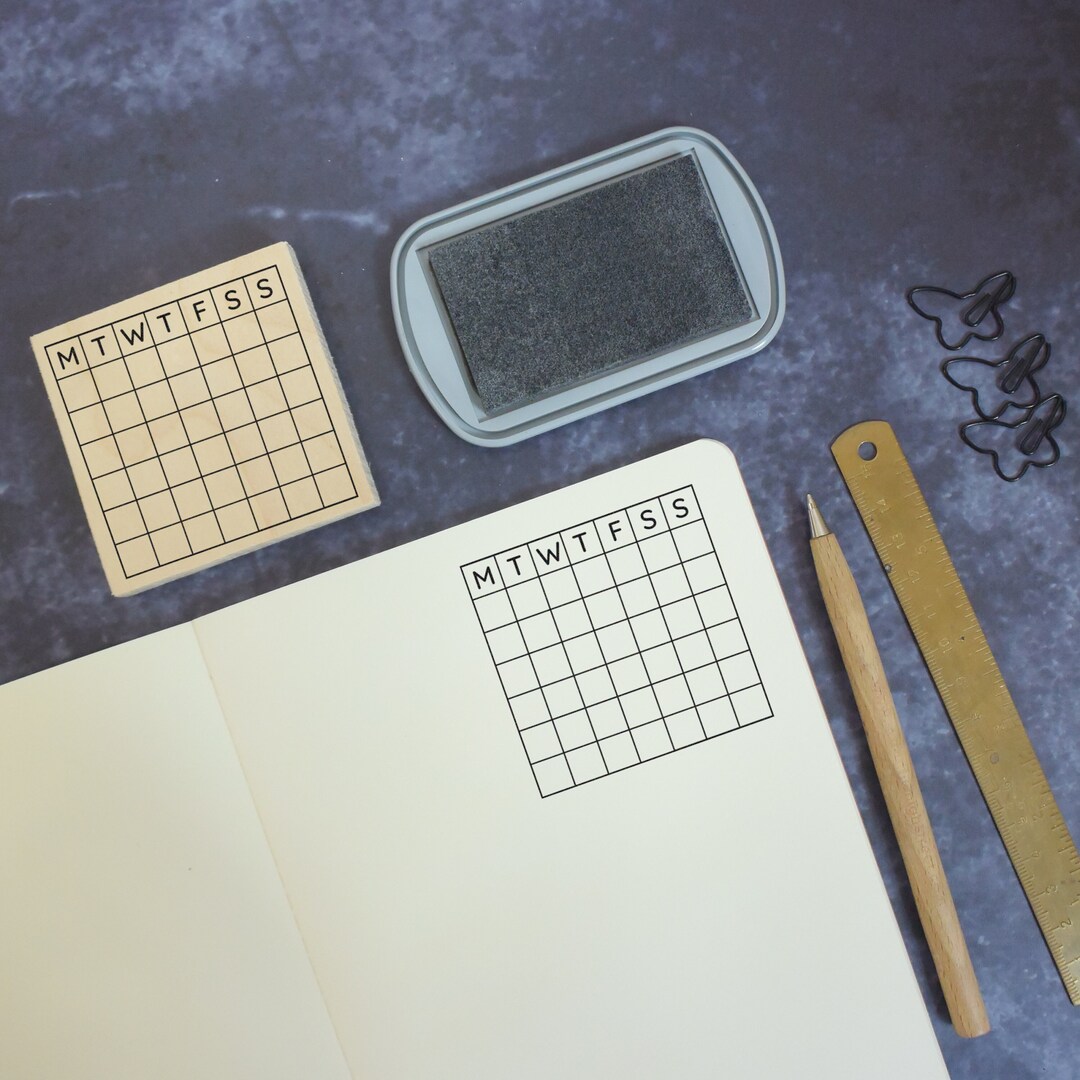 Month Calendar Stamp - Planner Stamp - Organizer Stamp - Journal ...
