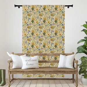 Cottagecore Floral Window Curtains, Wildflower Curtain, Farmhouse ...