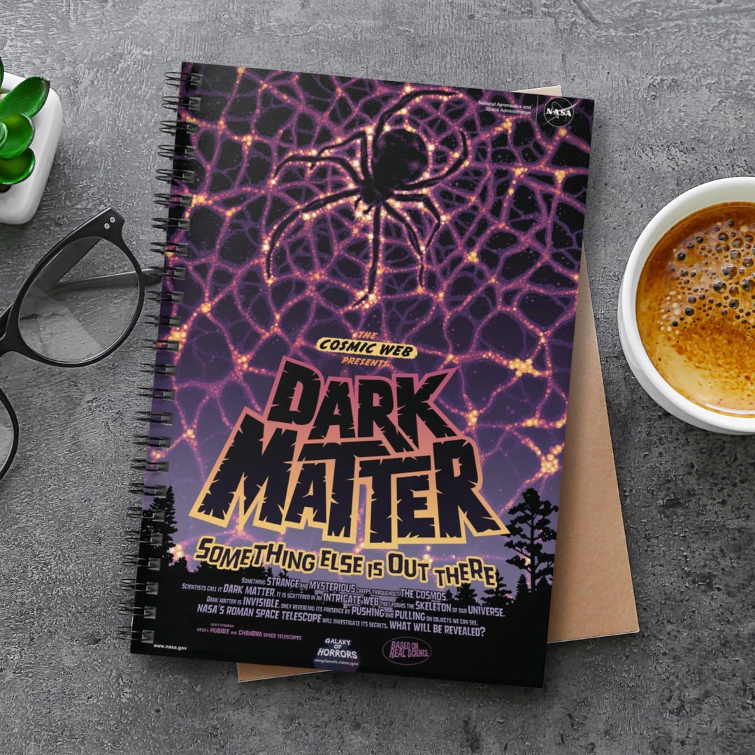 Dark Matter Spiral Notebook – Cosmic Web Science Poster Art, Space ...