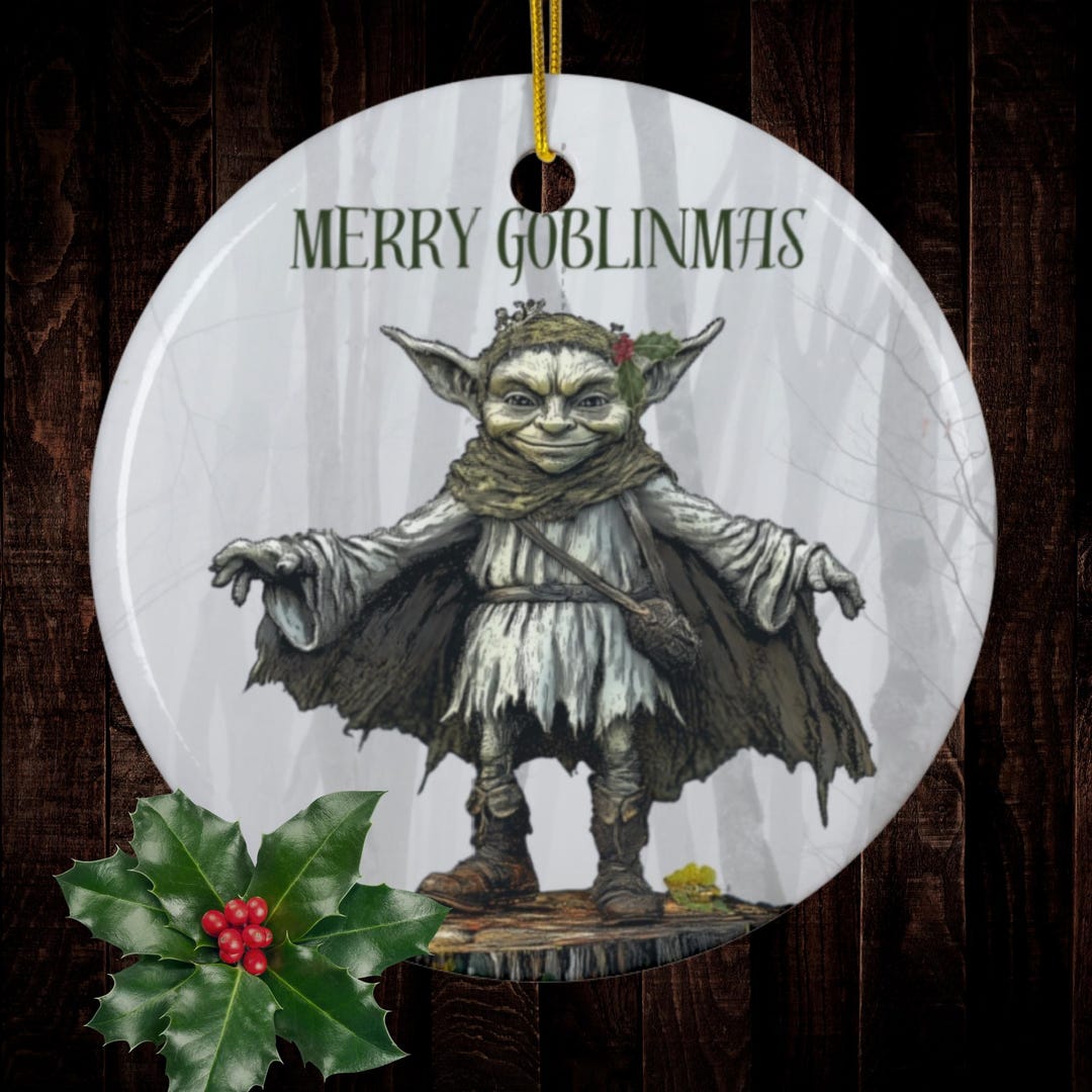 Goblin Ornament, Creepmas & Goblincore Decor, Merry Goblinmas, 4 Shapes ...