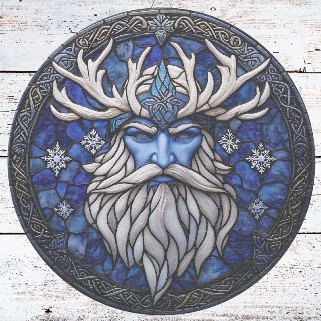 Wood Signs, Pagan Yule Norse Mythology Plaque With Frost Giant, Ice and ...