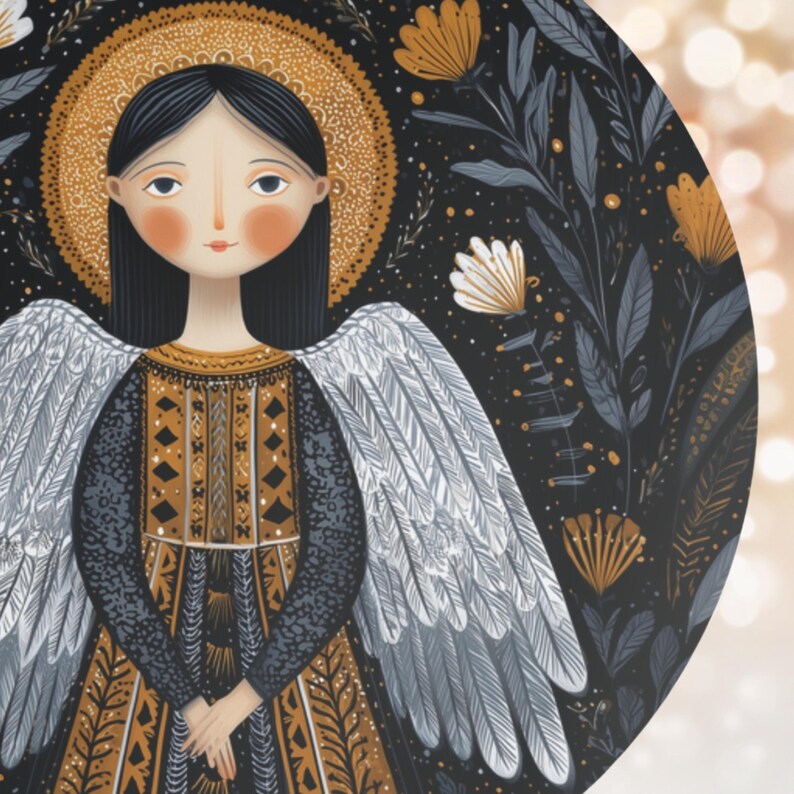 Folk Art Angel Ornament, Cottagecore Christmas Decoration - Etsy