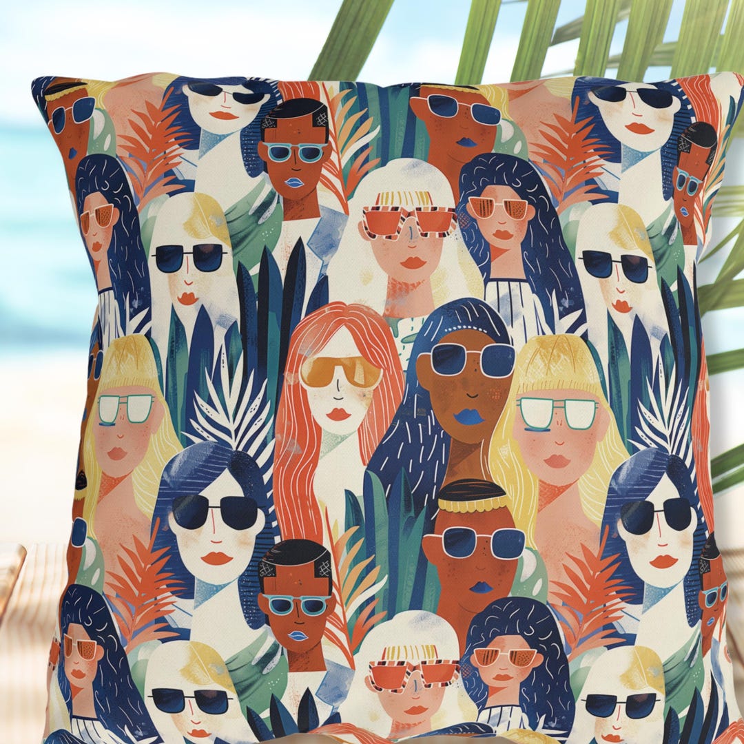 Bohemian Outdoor Pillow, Summer Decorating, Patio Cushion, Garden ...