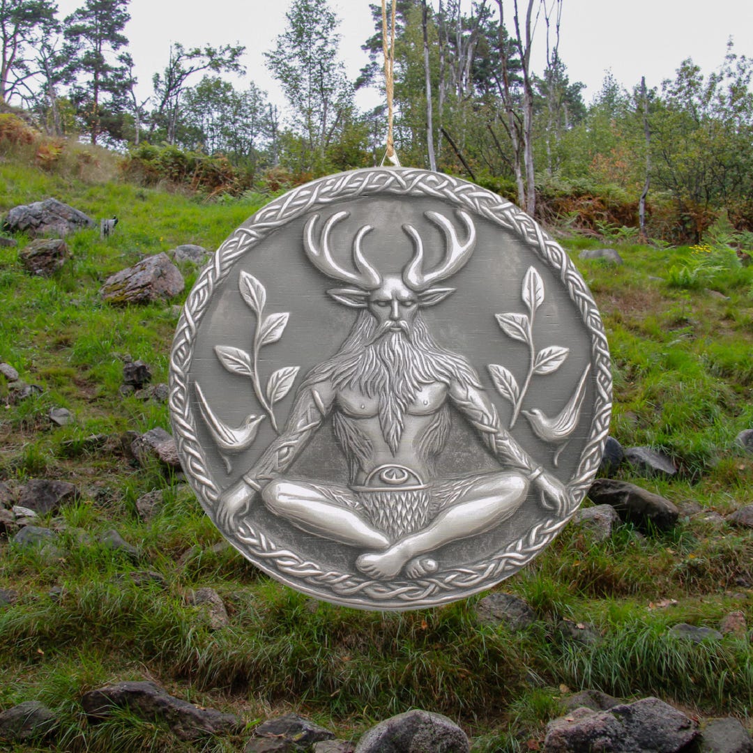 Pagan Horned God Cernunnos, Wooden Wall Plaque, Wiccan Gift - Etsy