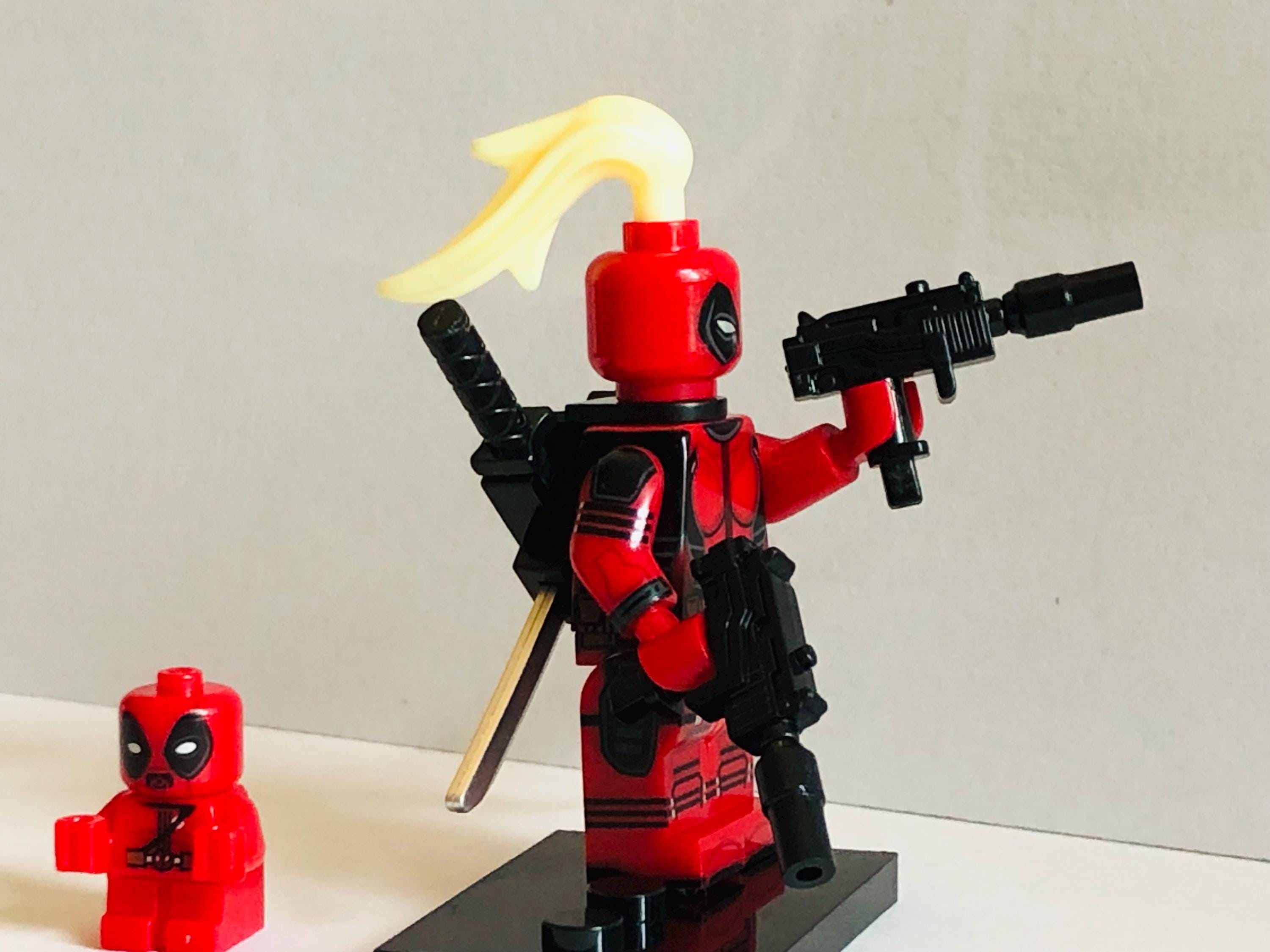 Custom Printed Lego Lady Deadpool and Baby Deadpool Minifigure Blake ...