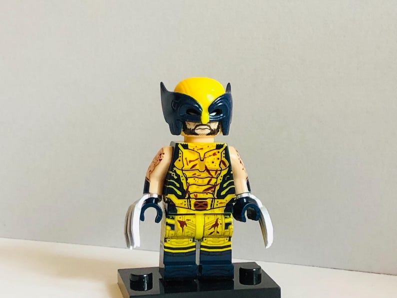 Custom Printed Brick Wolverine battle Damaged Minifig Hugh Jackman ...