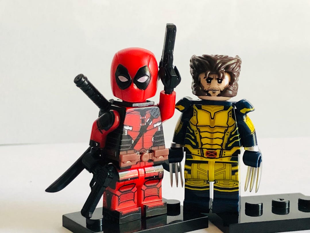 Custom Brick Deadpool & Wolverine Minifigs Set of Two Marvel Deadpool ...