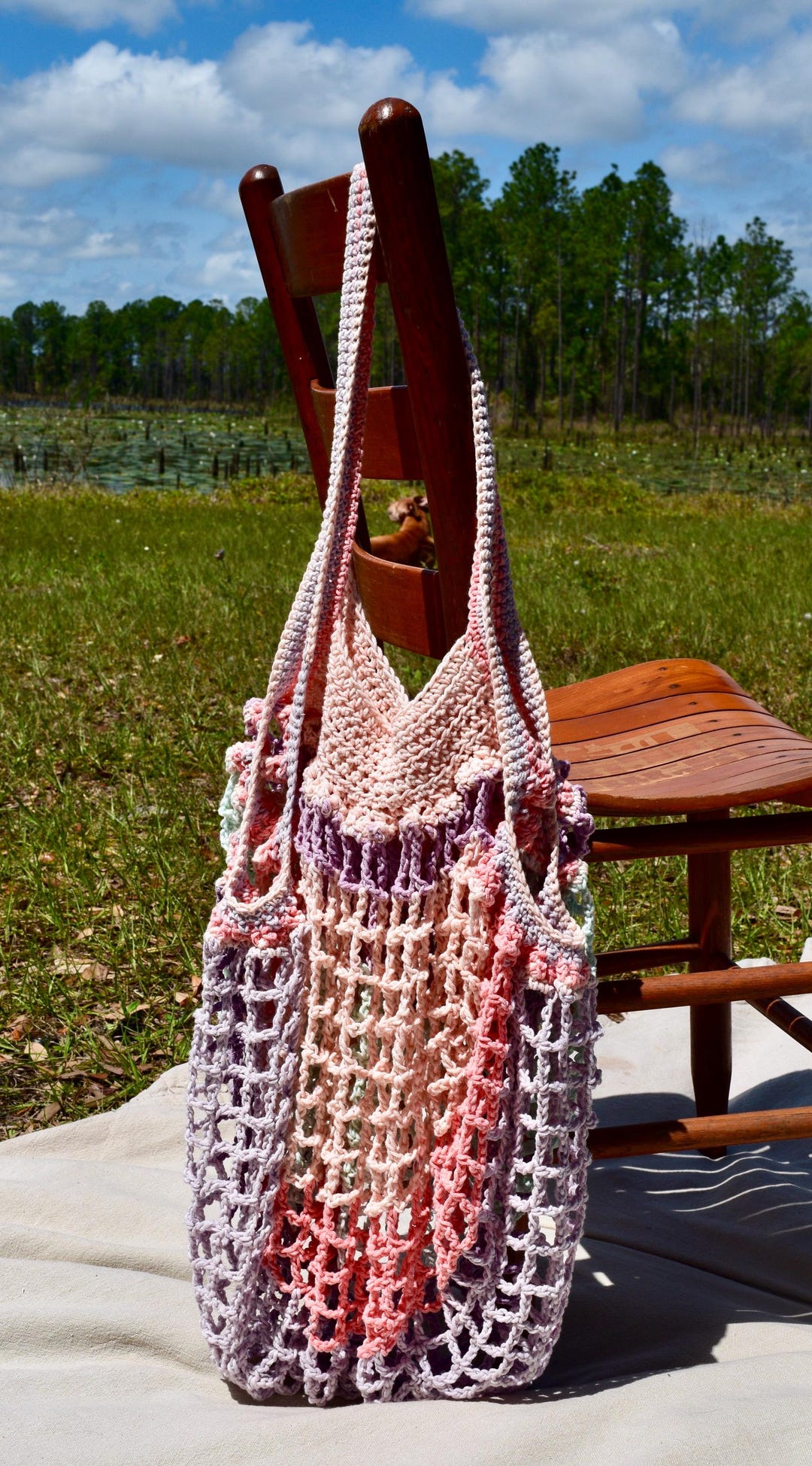 Handmade Extra Large Crochet Market Bag – Sturdy & Colorful - Etsy