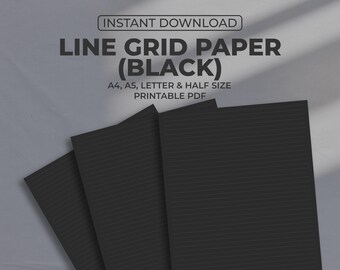 Line Grid Paper Printable A4, A5, Letter & Half-size Dotted Journal ...