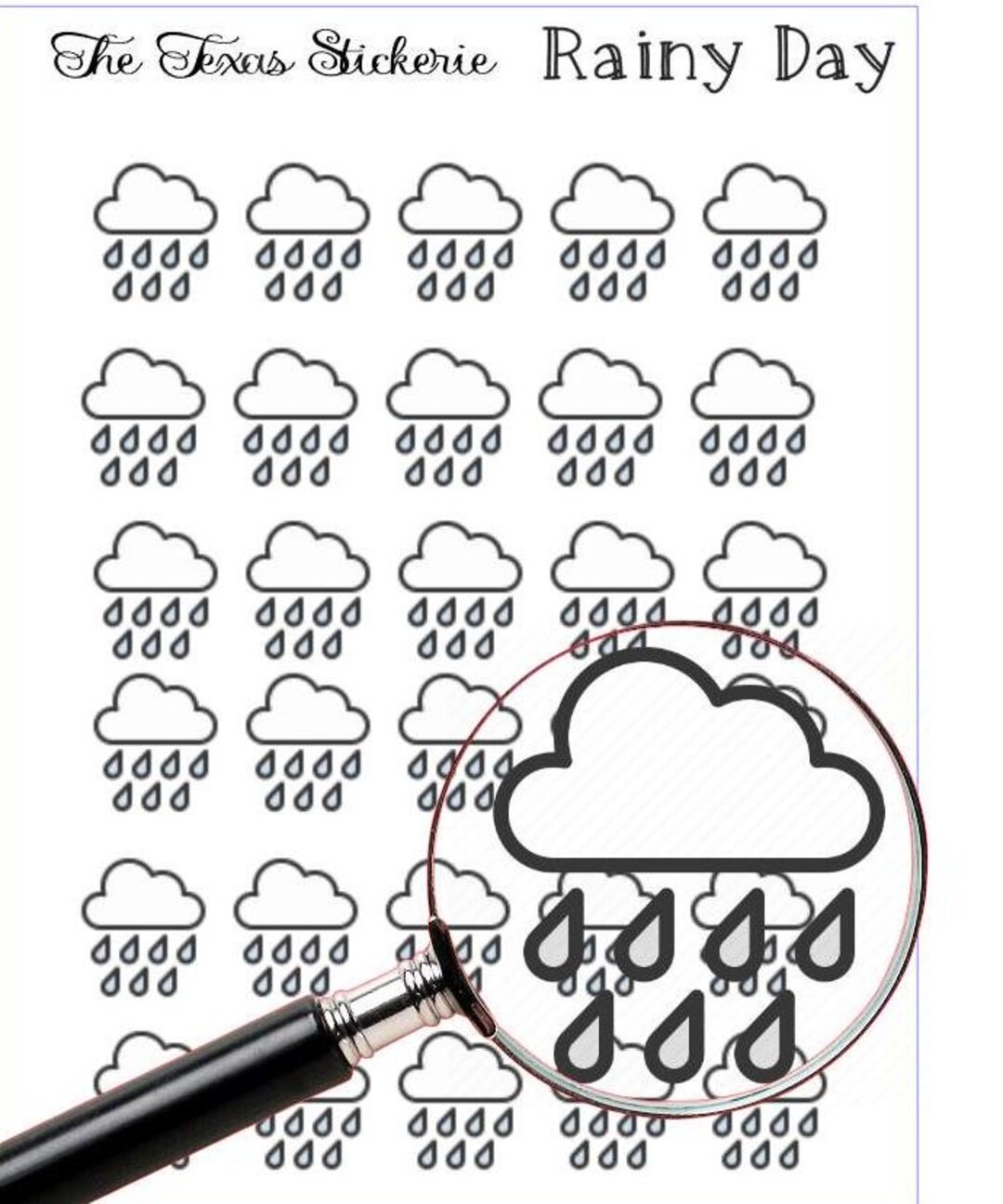 Rainy Day Icons - Etsy