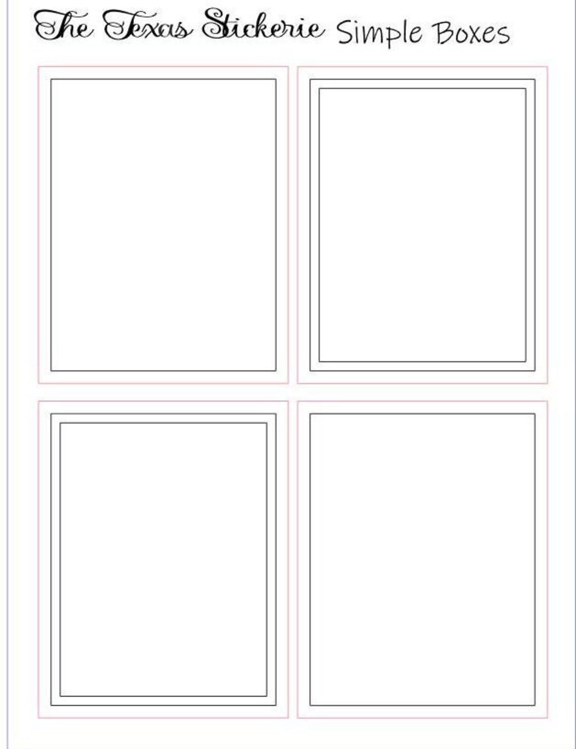 Simple Boxes Overlay - Etsy