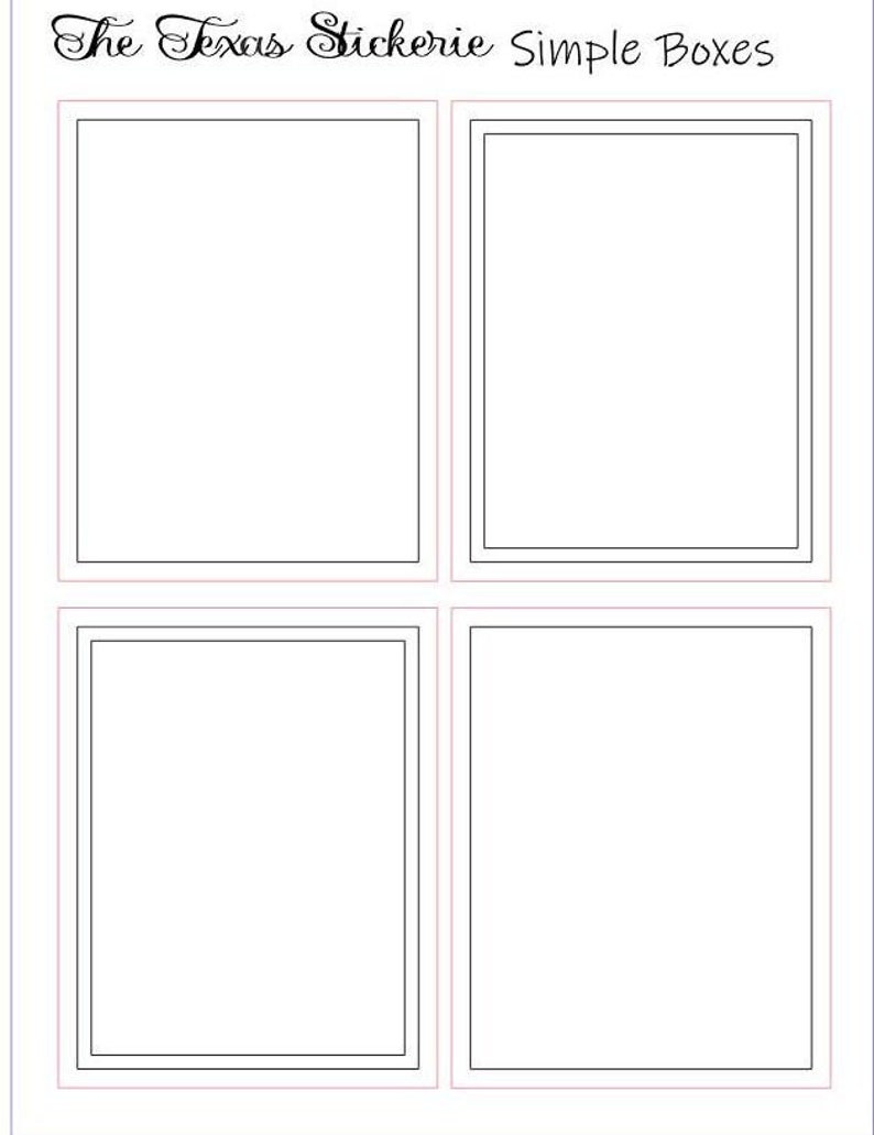 Simple Boxes Overlay - Etsy