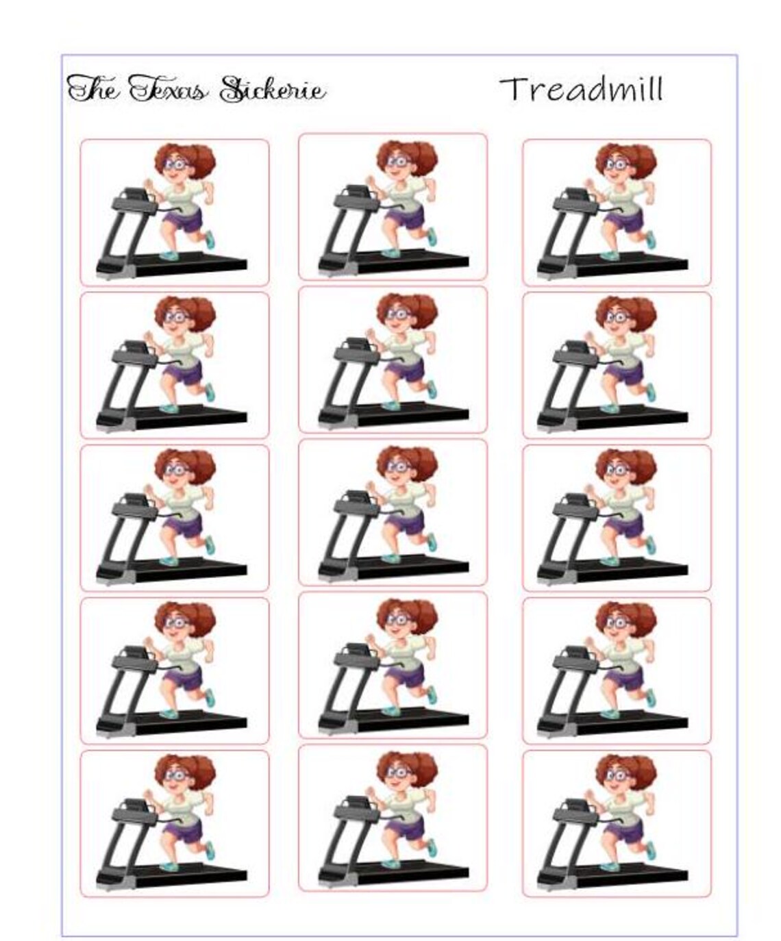 Treadmill Icons Stickers - Etsy