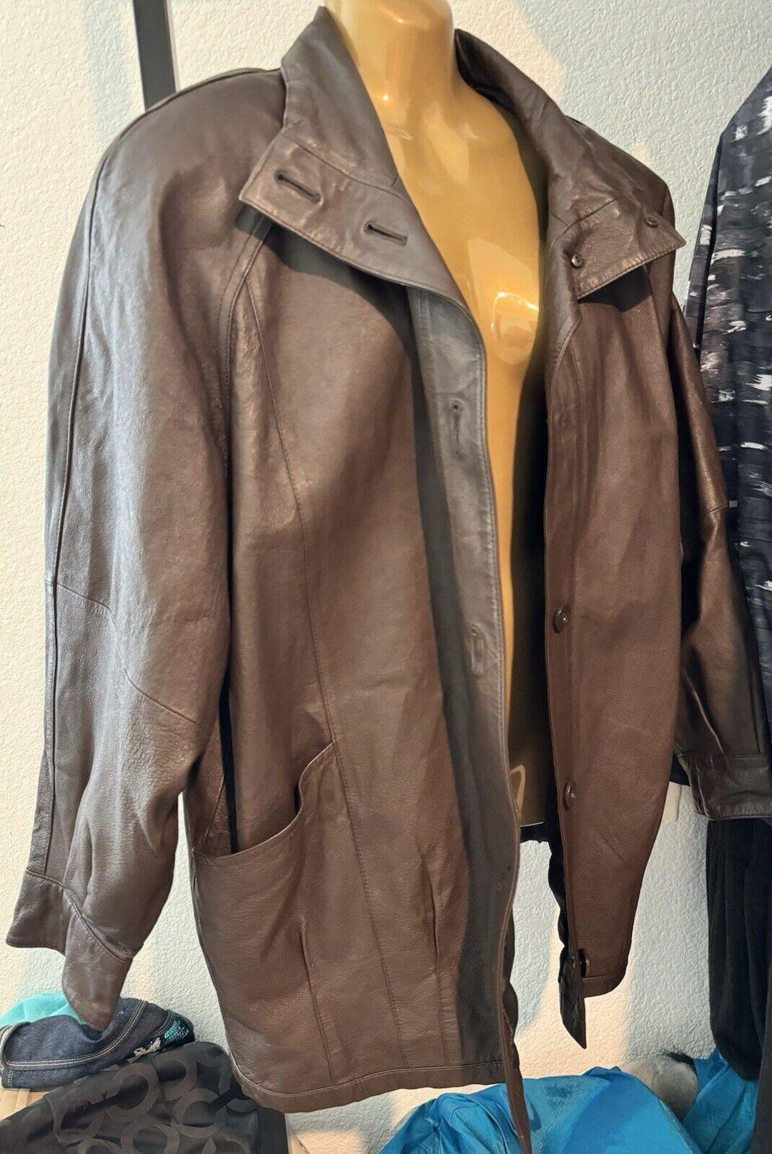Vintage Jacqueline Ferrar Brown Leather Womens Jacket Gold Buttons - Etsy