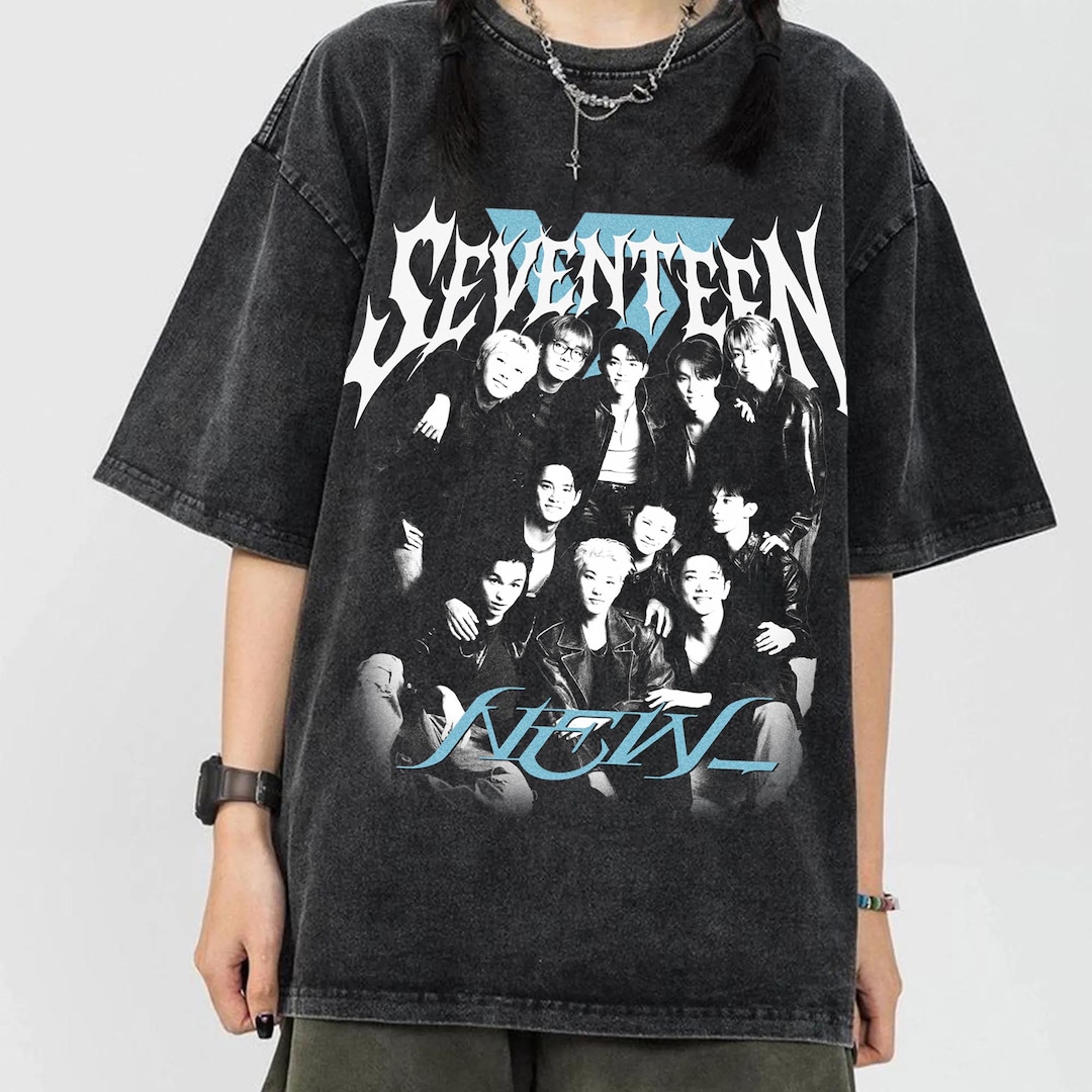 Seventeen New Tour Mineral Washed Shirt, Kpop SVT Shirt, Seventeen ...