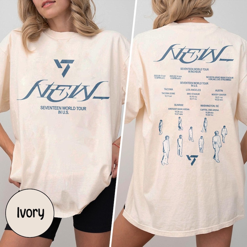 Seventeen Tour Shirt, Kpop SVT Shirt, Seventeen New Tour 2025 Shirt ...