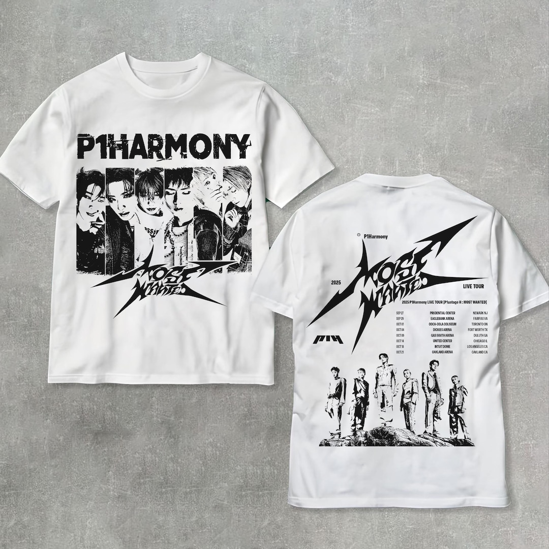 Retro P1harmony Shirt, P1harmony 2025 Most Wanted Tour Shirt, P1H Most ...