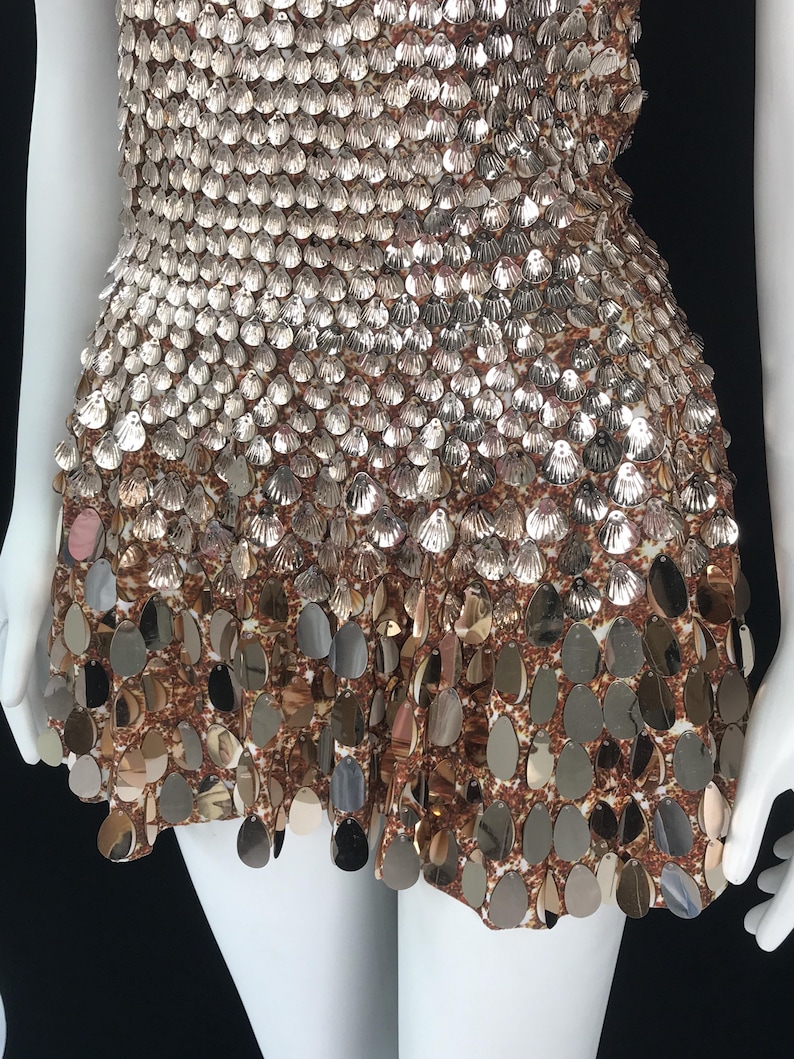 One-size Shell Sequin Mini Dress: Mermaid Bodycon Nightclub Party Dress ...