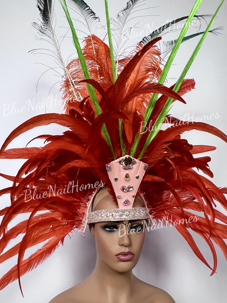 Custom Handmade Brazilian Carnival Ostrich Feather Samba Parade ...