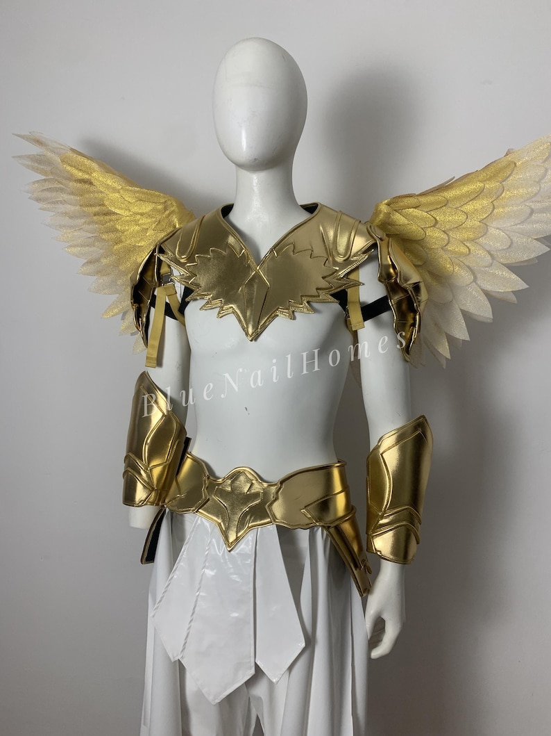 Handcrafted Gold Angel Warrior Costume: Greek Mythology Cosplay - Etsy