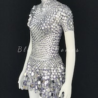 Chain Dress in Silver, Gold & Black, Luxury Body Jewelry Dress, Couture ...
