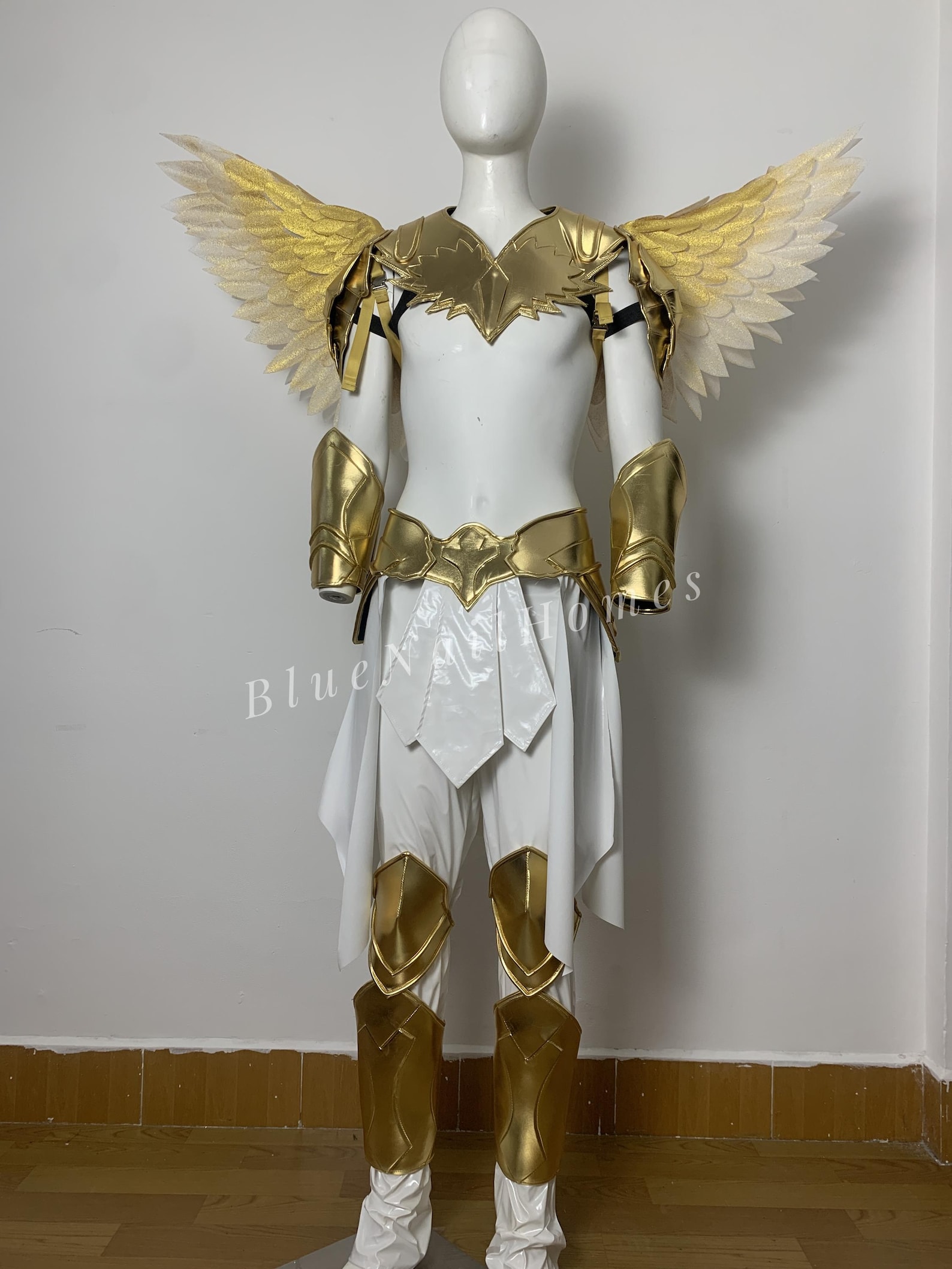 Handcrafted Gold Angel Warrior Costume: Greek Mythology Cosplay - Etsy